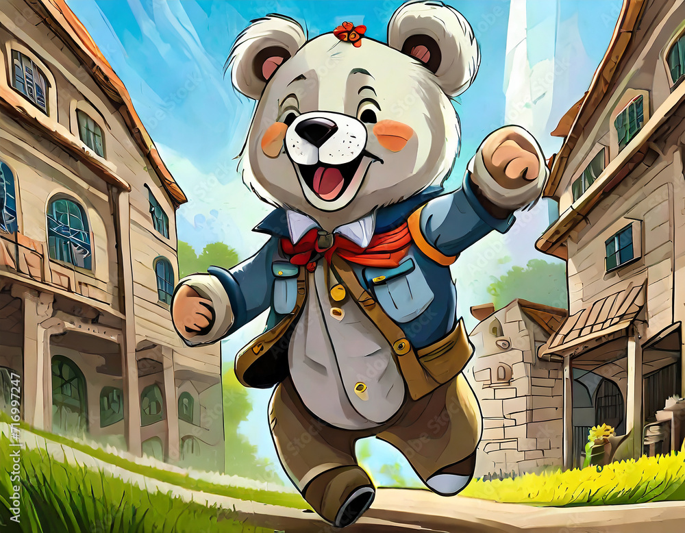 german nursery rhymes illustrated comic - Teddy bear, come dance with ...