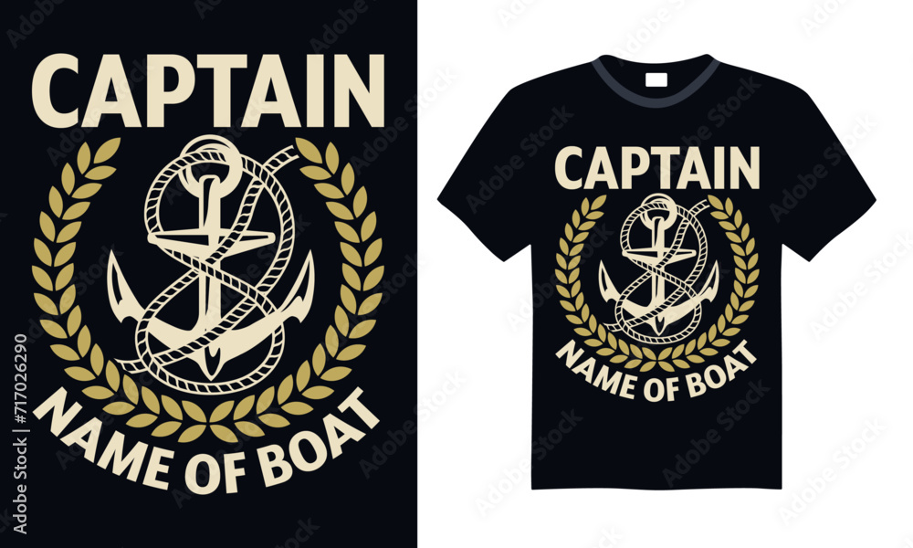 Captain name of boat - Boat Captain T Shirt Design, Modern calligraphy ...