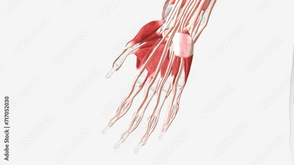 The muscles that act on the hand can be divided into two groups ...