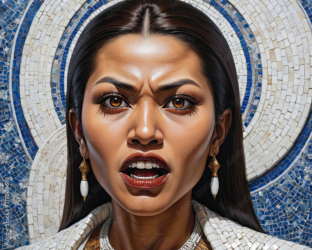 Artistic Realistic Portrait of a Southeast Asian Female with Vampire ...