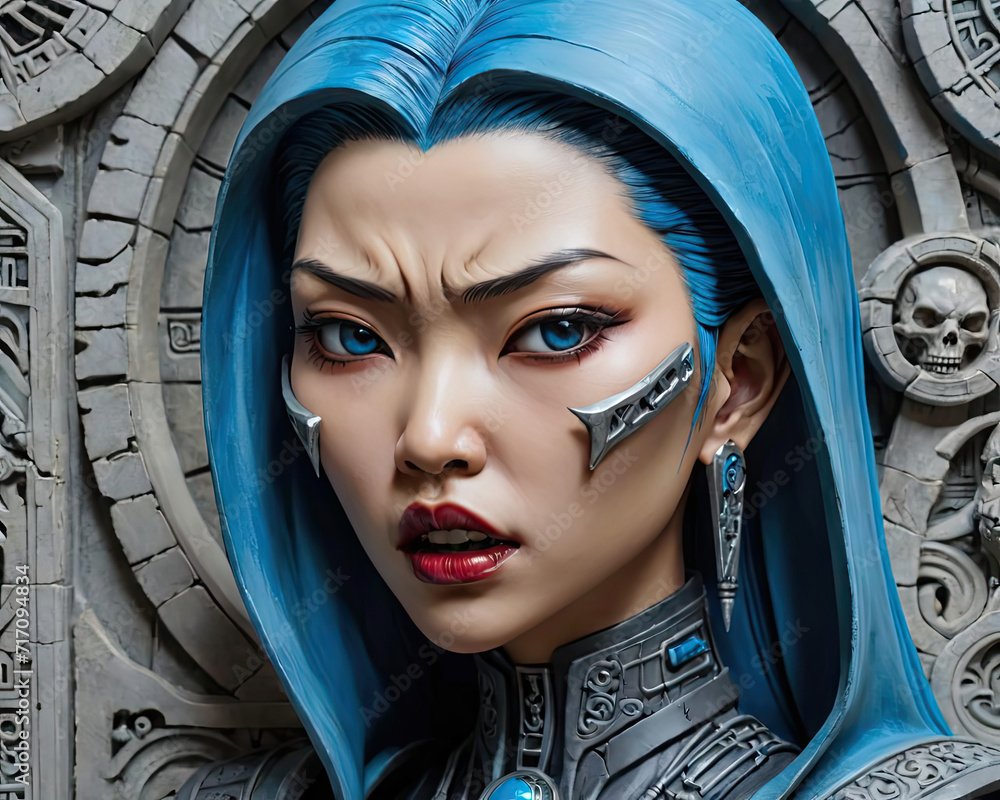 Cyberpunk Vampire Portrait in Desolate Wastelands - Medium Skin East ...
