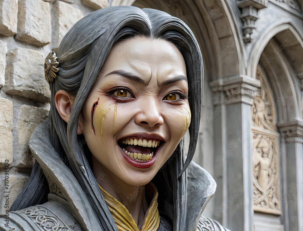 Highly Artistic Post-Apocalyptic Vampire: East Asian Female in Gothic ...