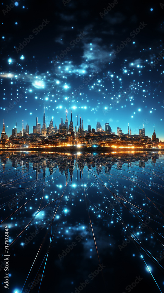 Abstract background with futuristic world map. Technology concept ...