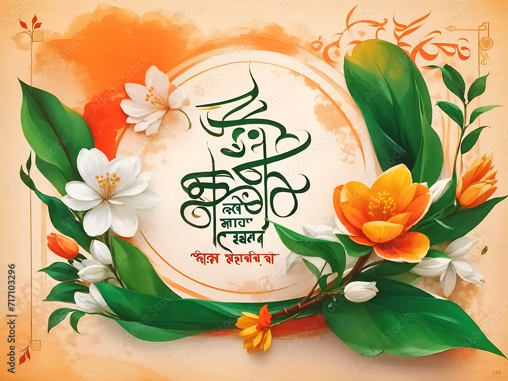 Marathi Calligraphy Prajasattak din means Happy Republic Day in India ...