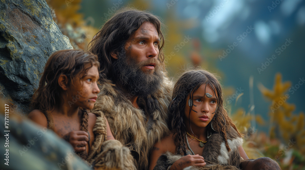 Detailed Dawn: Hyper-realism Unveils Neanderthal Family's Life, from Clothing to Shelter, in ...