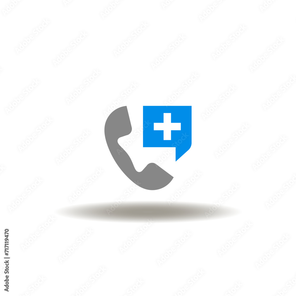 Vecteur Stock Vector illustration of handset and speech bubble with ...