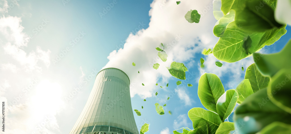 Green Industry Factory concept. Petrochemical Industrial Factory saving ...