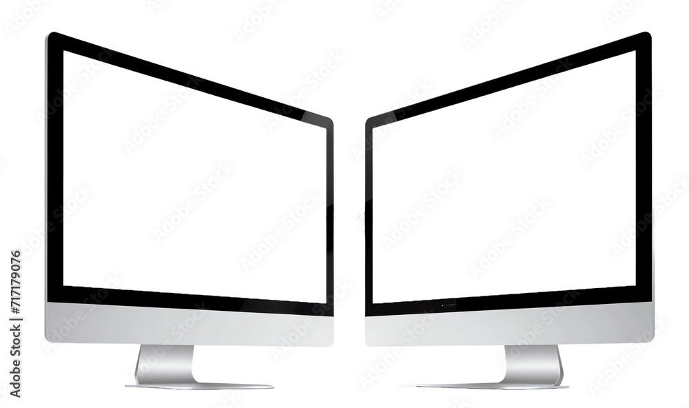 Modern desktop computer on transparent background cutout, PNG file ...