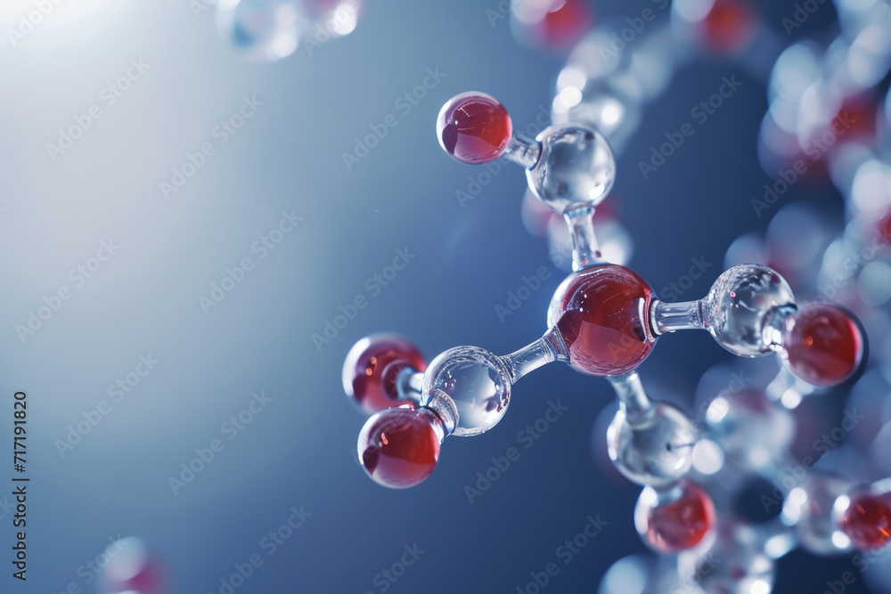 The image depicts a detailed molecular model, highlighting the ...