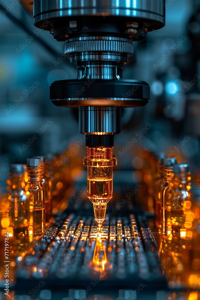 Silicon Die are being Extracted from Semiconductor Wafer and Attached to Substrate by Pick and ...