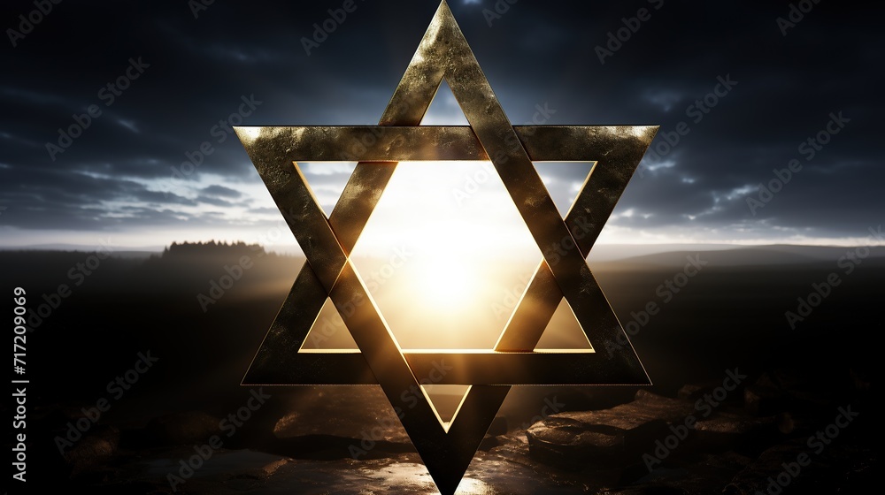 Star of David, ancient symbol, emblem in the shape of a six-pointed ...