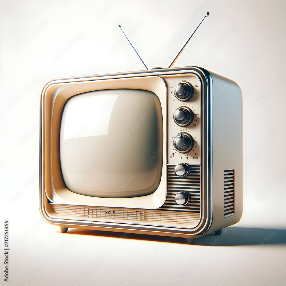 ภาพประกอบสต็อก Vintage 1950s Television Set with Curved Screen - Retro ...