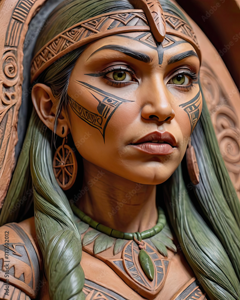 Highly Artistic Realistic Portrait of a Native American Victorian ...