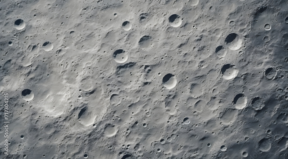 Craters and Ridges of the Moon's Surface, Close-Up of the Lunar Terrain ...