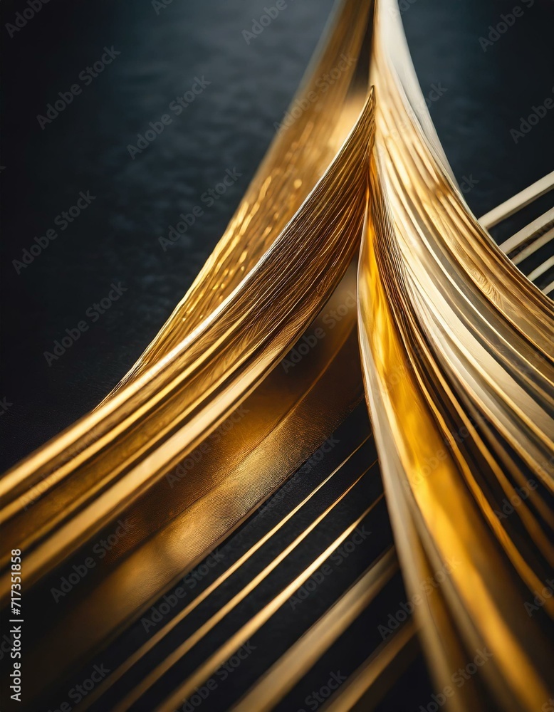 abstract background with lines, An opulent interplay of golden lines ...