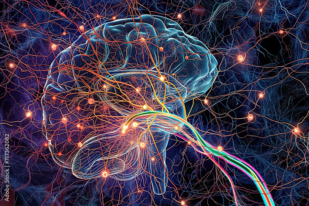 adobe_stock_name: Neuro Art Incredible Brain Clipart - A Stunning ...