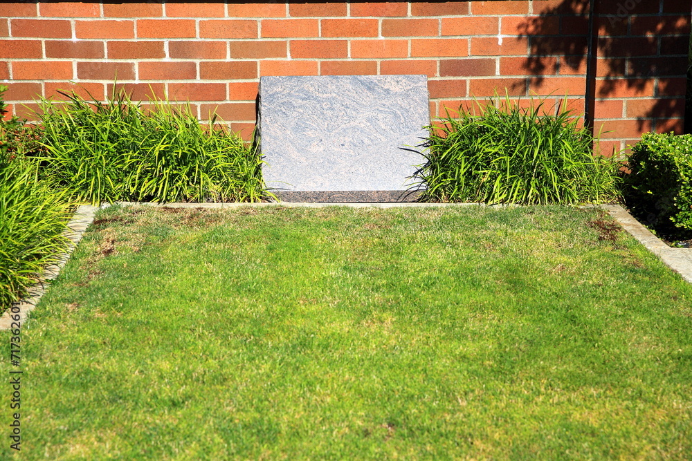 Blank Cemetery Headstone in Daylight Stock Photo | Adobe Stock