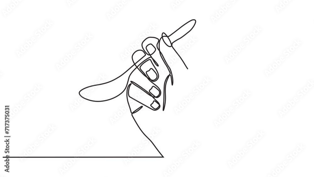 Continuous one line animation. Hand drawn animated motion graphic ...