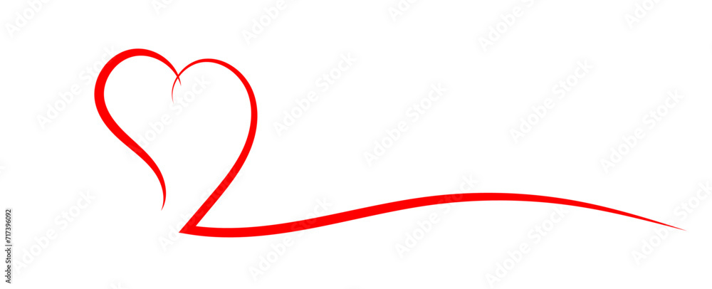 The symbol of a red stylized heart. Endless background. Minimal design ...