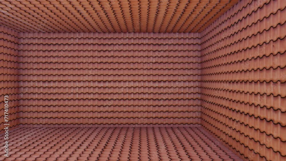 cube room with roof material. and there is blue smoke .3d vector ...