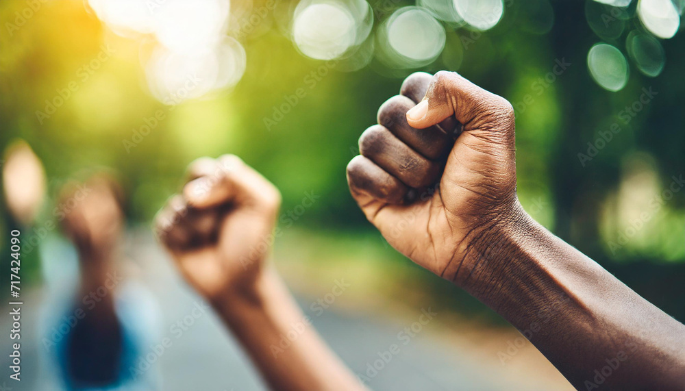 fists raised in unity for equality, symbolizing strength, solidarity ...