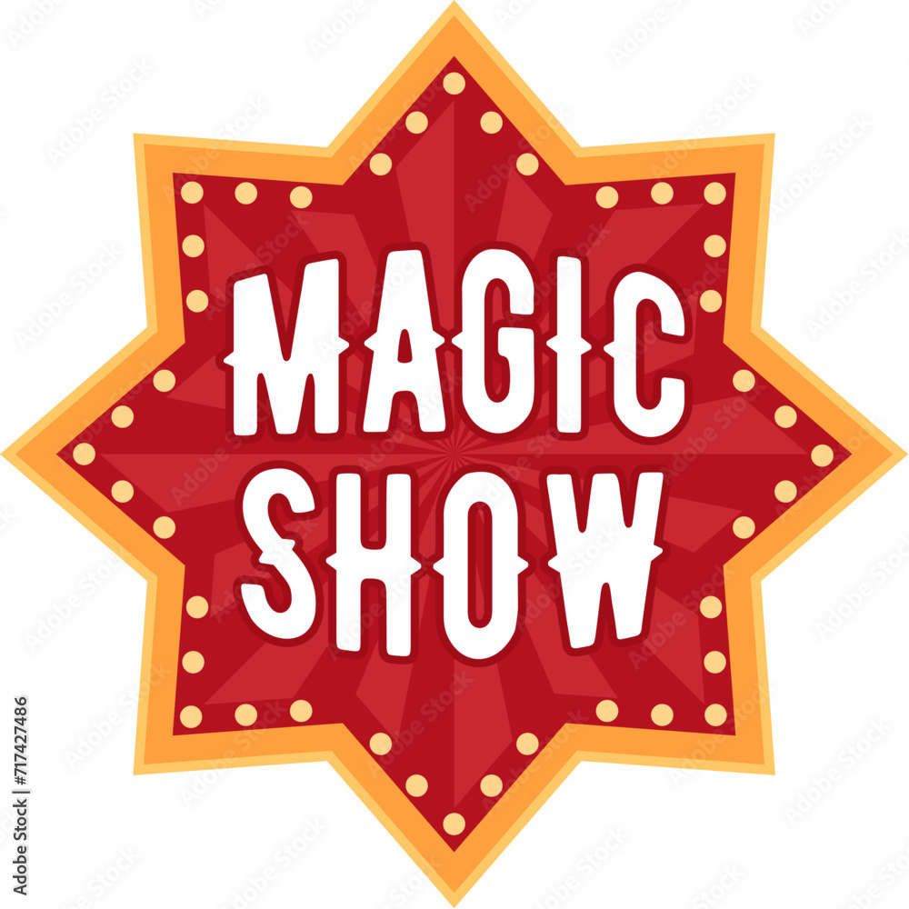 Retro tent circus sign and vintage carnival signboard for magic show ...