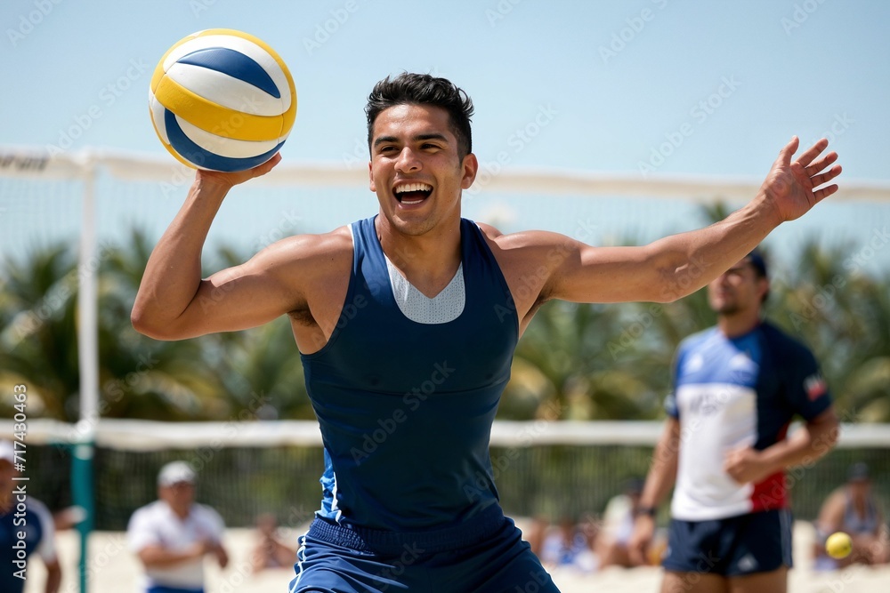 exhilarating moment of a professional athlete, radiating excitement and ...