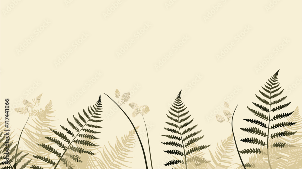 Delicate ferns in a vector background capturing the graceful and ...