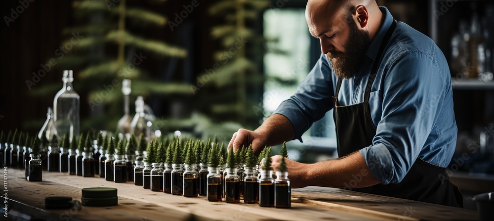 Detailed photographic process. extracting essential oils from conifer ...