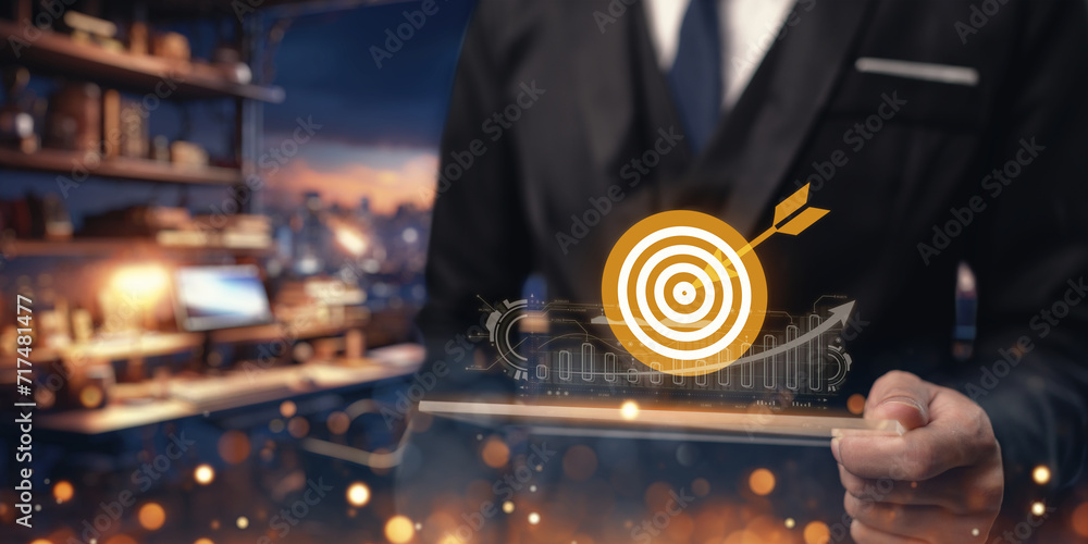 Goals for business concept. Strategy and goals achievement. Goals ...