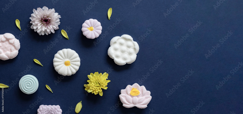 Rakugan. Japanese ceremony background. Background material for Obon ...