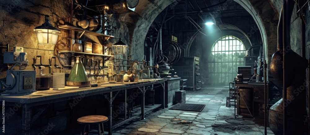 Old secret laboratory of the second world war tests and scientific ...