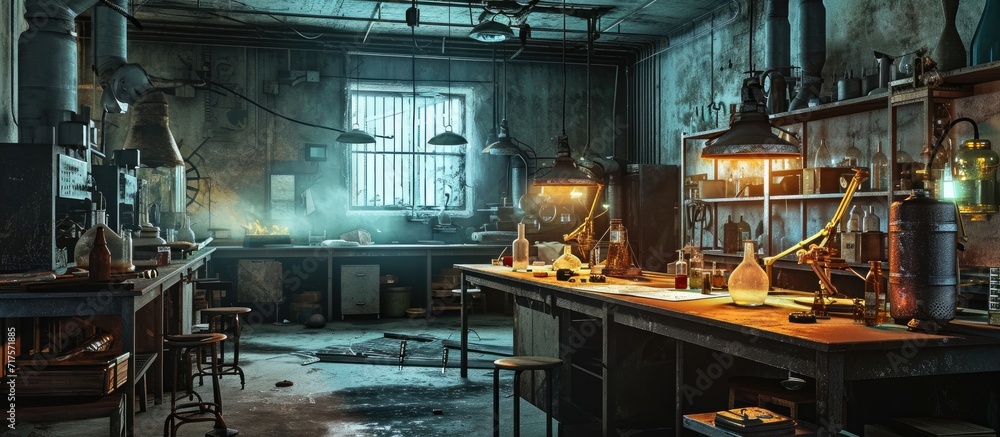 Old secret laboratory of the second world war tests and scientific ...
