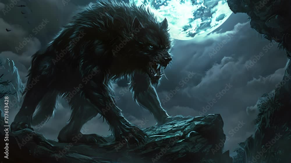 With a fierce determination, the lycan leader emerged from the shadows ...