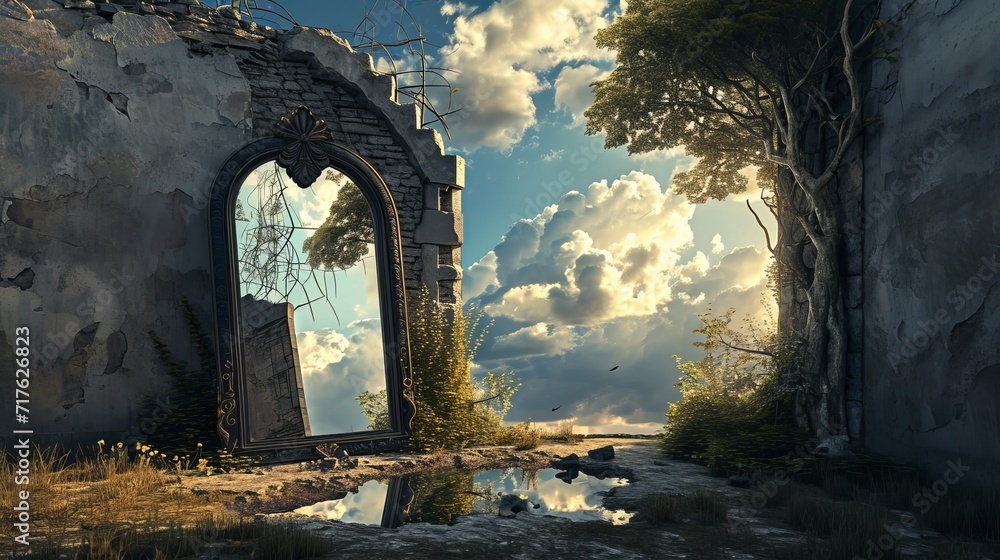 Parallel Worlds Collide: A Majestic Mirror Reflecting an Alternate ...