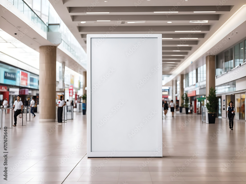 public shopping centre mall or business centre high big advertisement ...