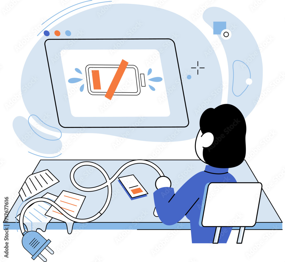 Low energy vector illustration. The low energy metaphor illustrates ...