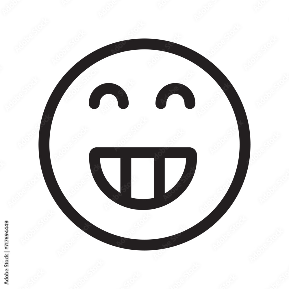 Smiley face icon. Smile face emoticon icon. Smile emoji icon. Emoji ...