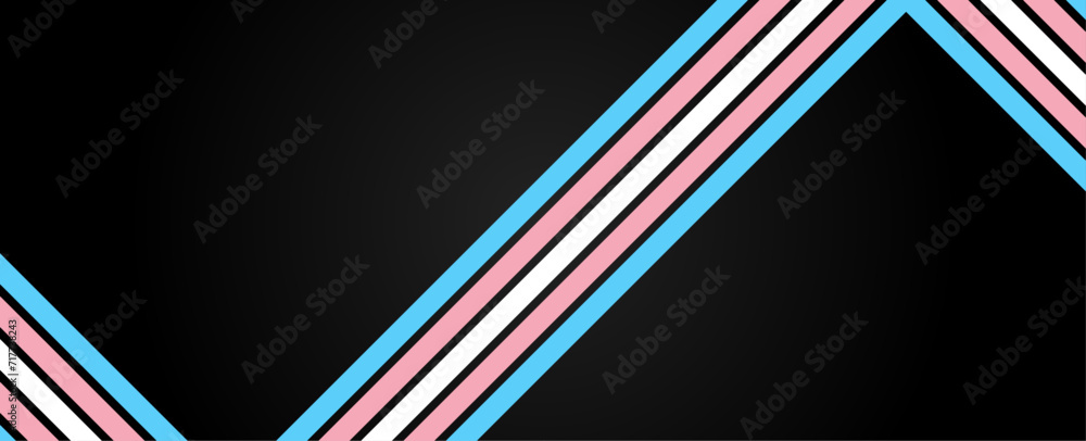 Transgender Flag Wave Background. Trans Pride Flag Illustration ...