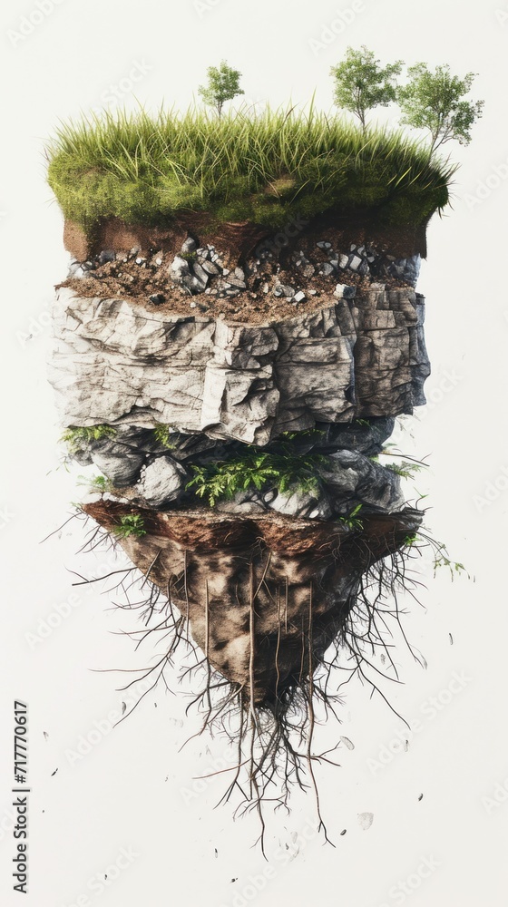 İntricate layers of nature with this isolated illustration featuring a ...