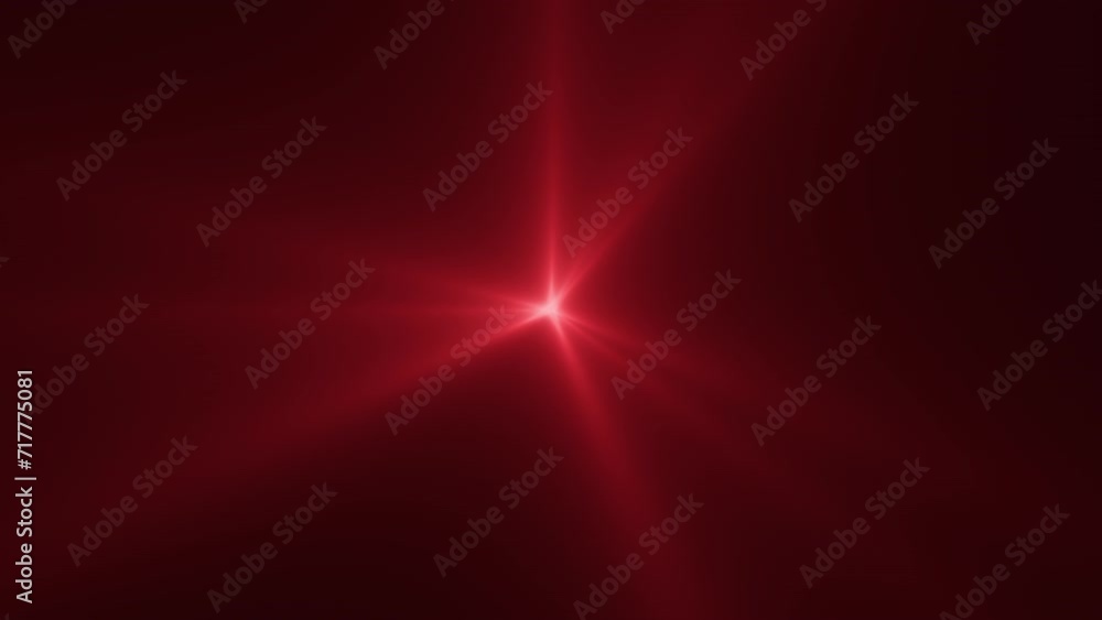 Looped animation of red spot lights glow rays lights crimson optical ...