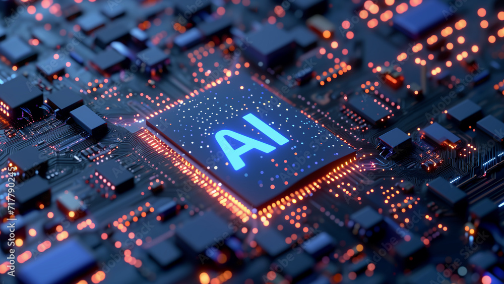 AI Ascendant: A Holographic Vision on a Sophisticated Chip Stock Photo ...