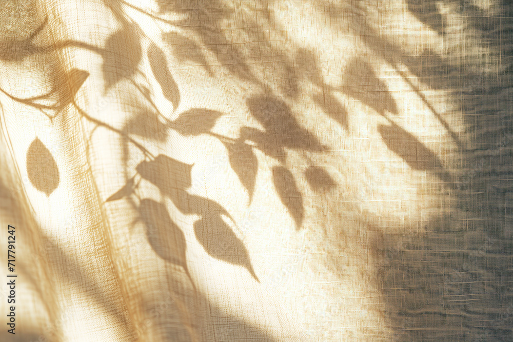 Soft shadows on o a cotton fabric. Background image. Created with ...
