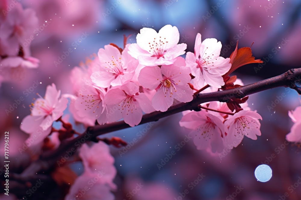 Celestial Cherry Blossoms: Combine cherry blossoms with a celestial ...