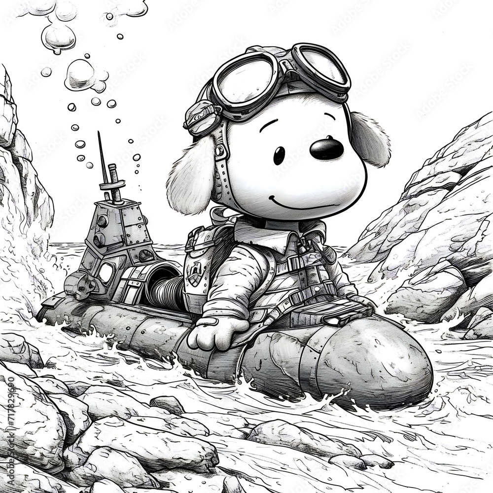 Snoopy with His Friends Clipart, Coloring Pages of Snoopy 素材庫相片 | Adobe ...