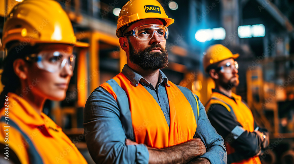 Construction Site Leadership: Engineers and Builders in Helmets ...