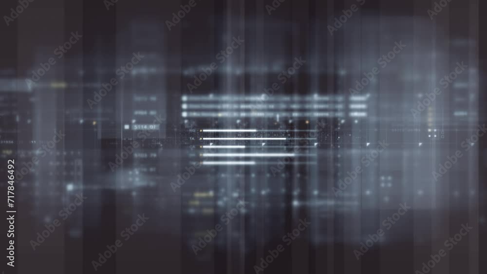 Vidéo Stock Data matrix simulation UI with cutting-edge digital ...