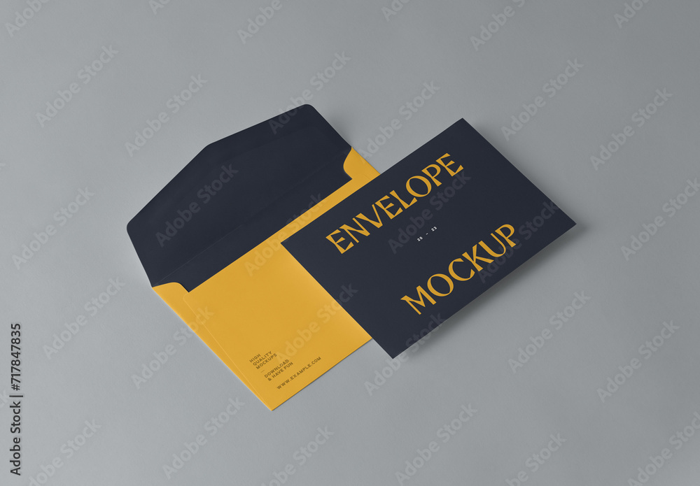 Two Small Envelopes Mockup Stock Template | Adobe Stock