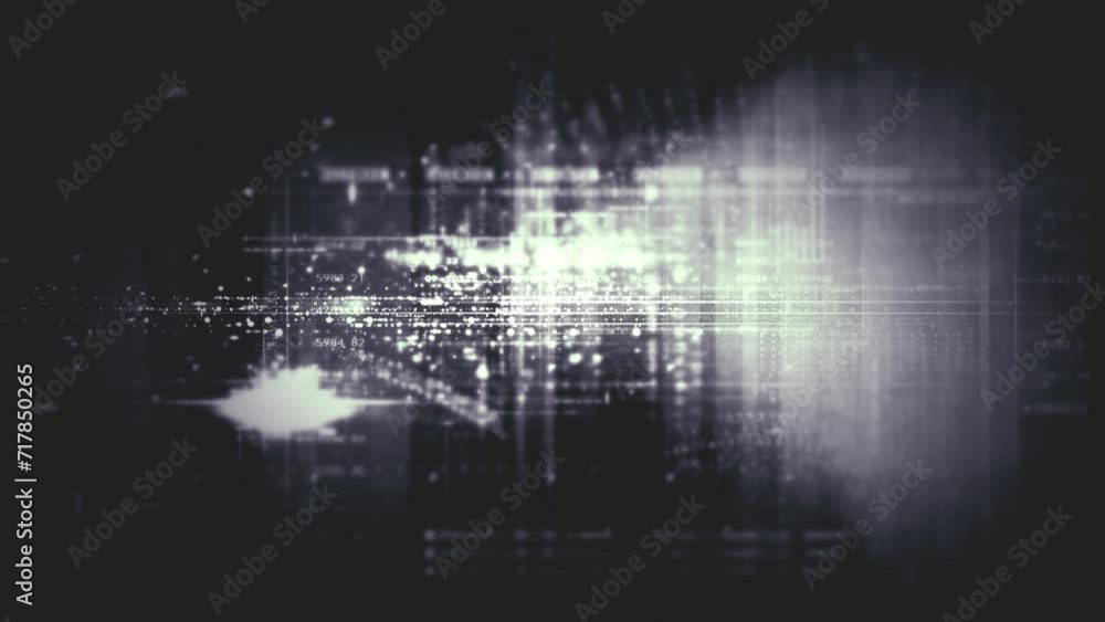 Vidéo Stock Data matrix simulation UI with cutting-edge digital ...