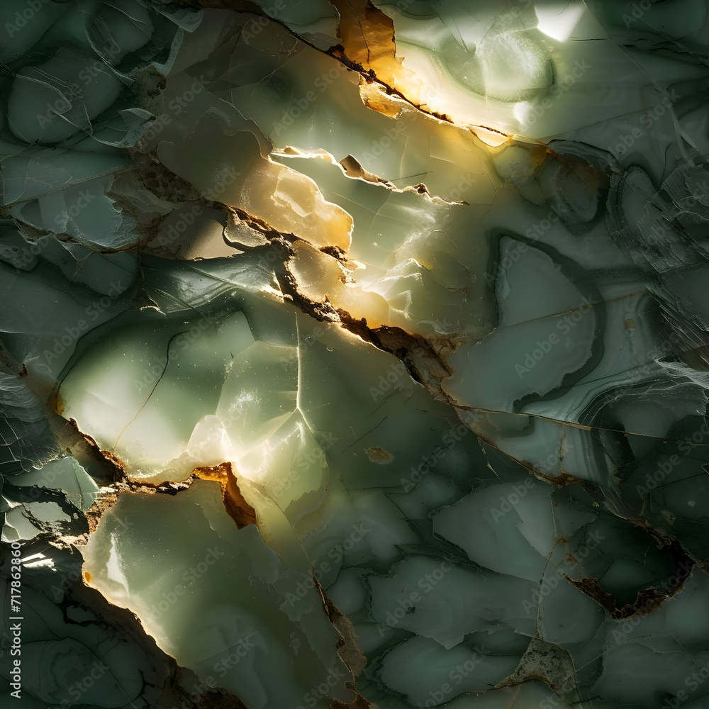 Product photography polished jade stone slab with light sun glares ...